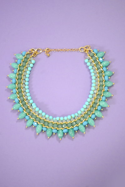 Eye Catching Necklace, Mint - The Blue Door Boutique