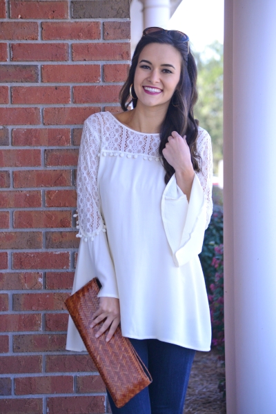 Pom Reader Top - 3/4 & Long Sleeve - Tops - The Blue Door Boutique
