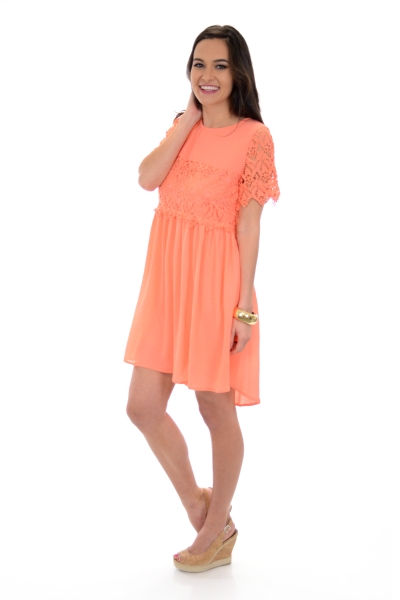 Sunset Lace Dress - Sale - The Blue Door Boutique