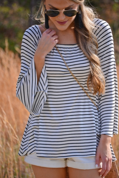 Bardot Top, White - Off Shoulder - Tops - The Blue Door Boutique