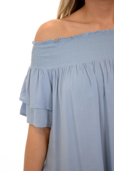 Floating Top - Off Shoulder - Tops - The Blue Door Boutique