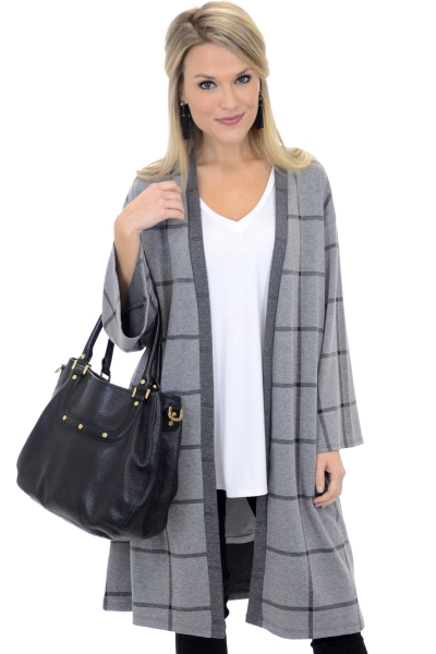 Window Pane Cardigan - Jackets / Coats / Vests / Blazers - Tops - The ...