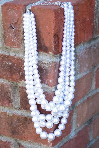 Multi Layered Pearl Necklace - The Blue Door Boutique