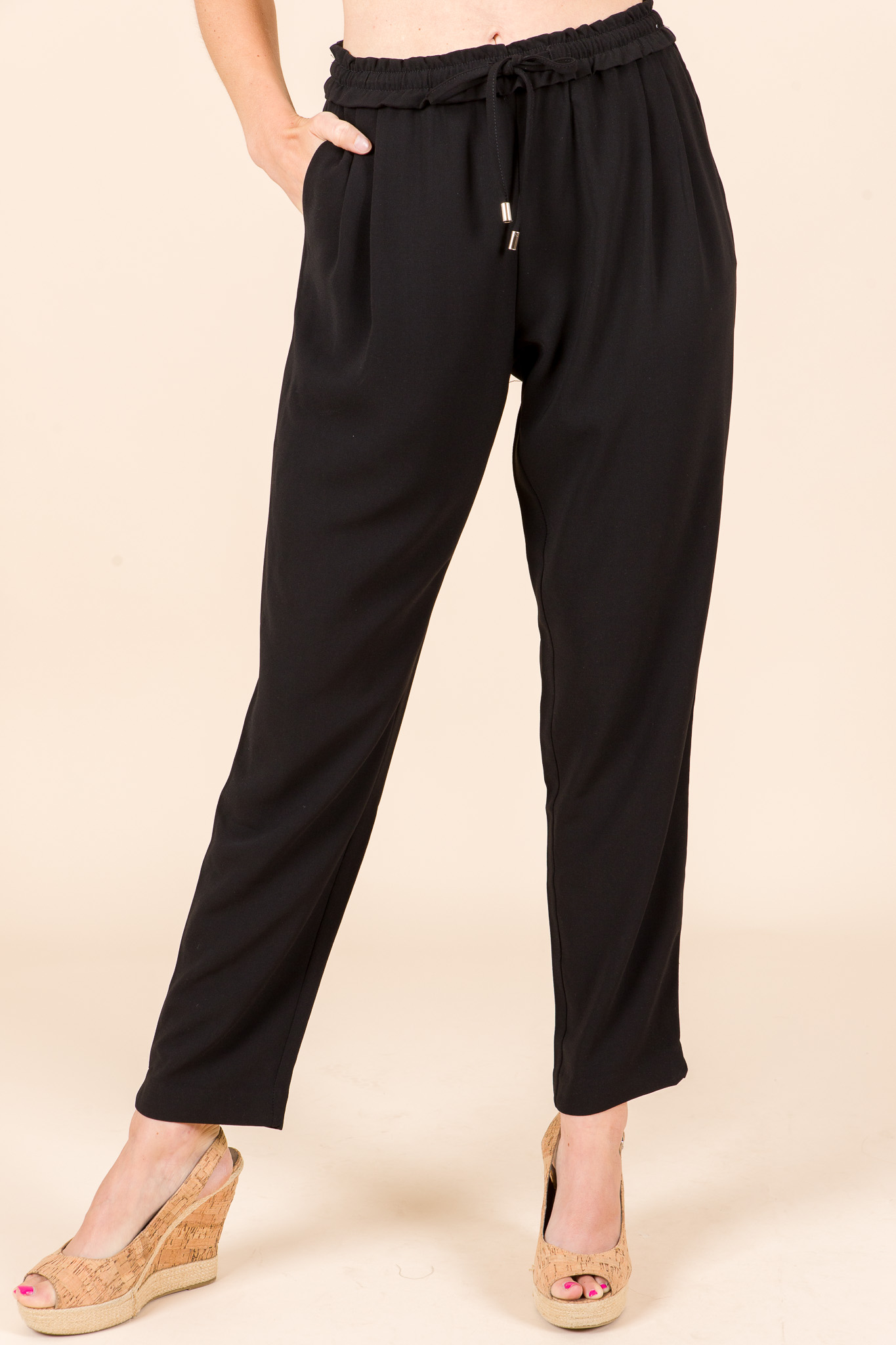 Luke Pants, Black - Pants & Leggings - Bottoms - The Blue Door Boutique