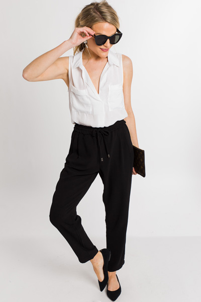 Luke Pants, Black - Pants & Leggings - Bottoms - The Blue Door Boutique