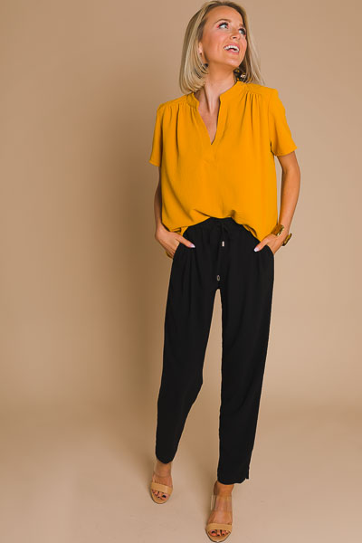 Luke Pants, Black - Pants & Leggings - Bottoms - The Blue Door Boutique