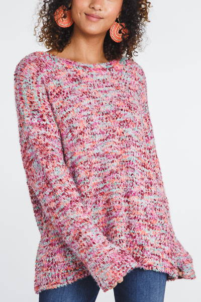 Color Pop Sweater - 3/4 & Long Sleeve - Tops - The Blue Door Boutique