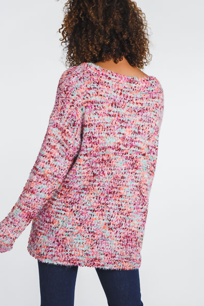 Color Pop Sweater - 3/4 & Long Sleeve - Tops - The Blue Door Boutique