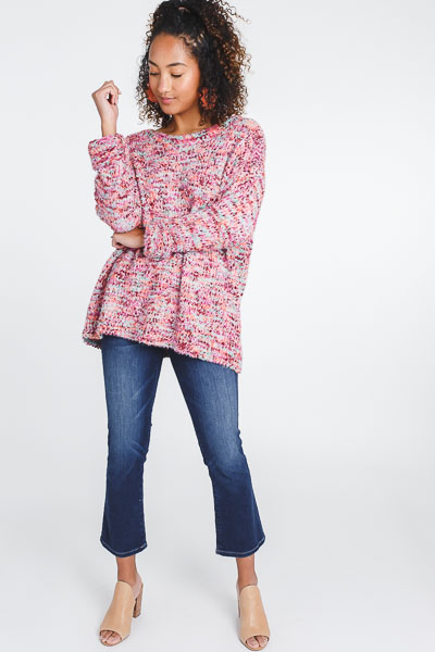 Color Pop Sweater - 3/4 & Long Sleeve - Tops - The Blue Door Boutique