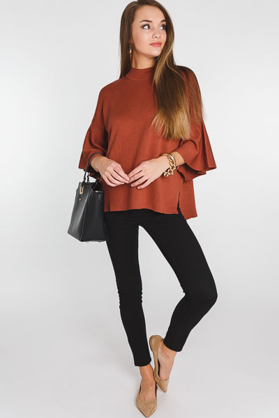 Love Struck Sweater, Rust - 3/4 & Long Sleeve - Tops - The Blue Door ...