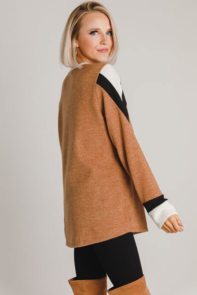 Chevy Brushed Tunic, Camel - 3/4 & Long Sleeve - Tops - The Blue Door ...