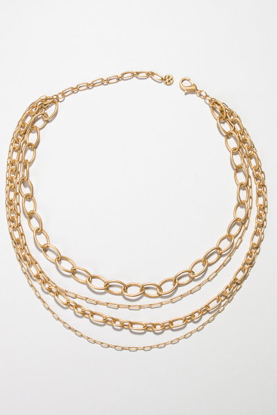 4 Layer Matte Gold Chain - Accessories - The Blue Door Boutique