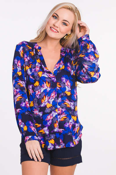 Pop and Rock Blouse - 3/4 & Long Sleeve - Tops - The Blue Door Boutique