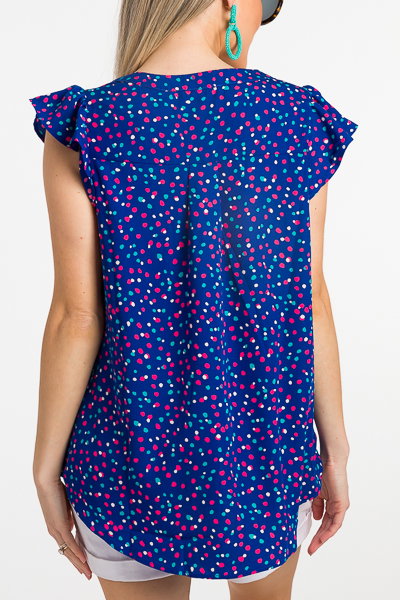 Confetti Burst Top - Tops - The Blue Door Boutique