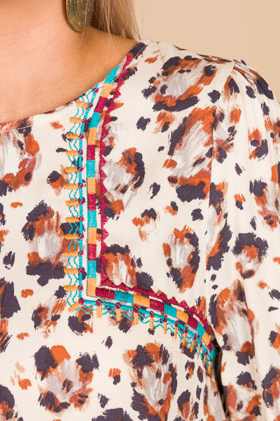 Leopard Love Top, Cream Jade - 3/4 & Long Sleeve - Tops - The Blue Door ...