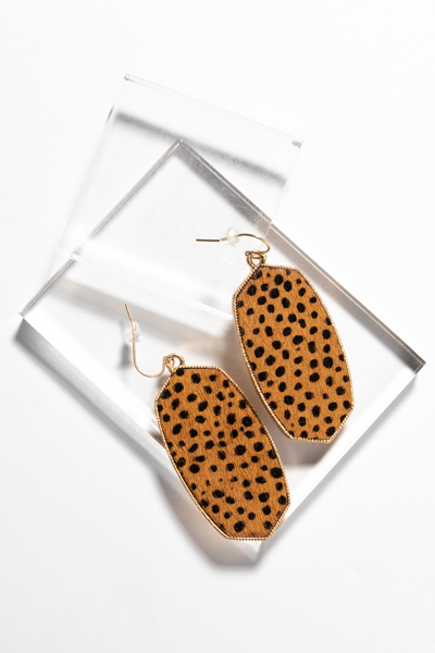 Spotty Hide Drops, Camel - Accessories - The Blue Door Boutique