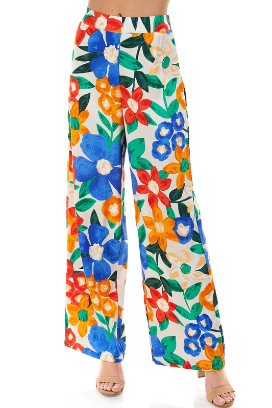Bold Flowers Pants - Pants & Leggings - Bottoms - The Blue Door Boutique