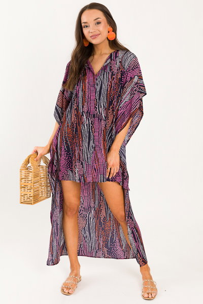 Bubbly Hi-Lo Caftan - Dresses - The Blue Door Boutique