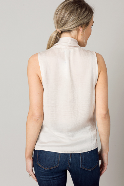 Satin Wrapped Tank, Ecru - Short Sleeve & Sleeveless - Tops - The Blue ...
