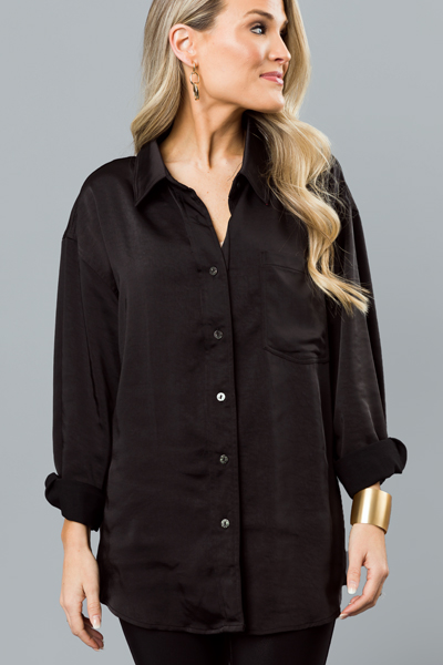 First Class Button Up, Black - 3/4 & Long Sleeve - Tops - The Blue Door ...