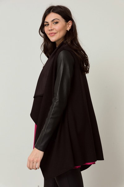 Ash Draped Jacket, Black - SALE - The Blue Door Boutique