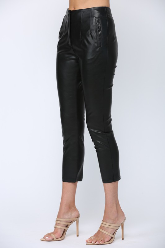 Zip Front Leather Pants - Pants & Leggings - Bottoms - The Blue Door ...
