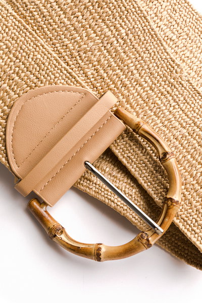Bamboo Buckle Straw Belt - Accessories - The Blue Door Boutique