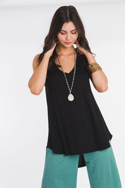 R&R Tank, Black - Short Sleeve & Sleeveless - Tops - The Blue Door Boutique