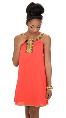 Circle Round Dress, Red - Dresses - The Blue Door Boutique