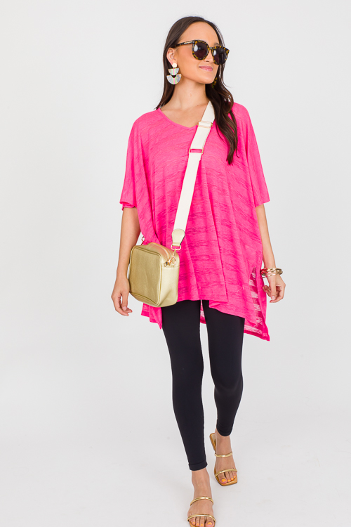 Beachy Tunic, Neon Pink - New Arrivals - The Blue Door Boutique