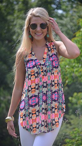 Busy Work Top - Tops - The Blue Door Boutique