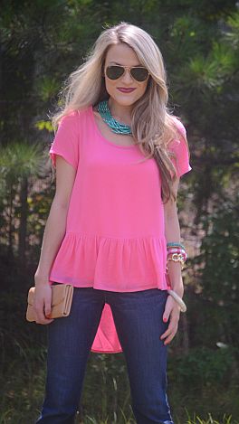 Boho Charm Top, Pink - Tops - The Blue Door Boutique
