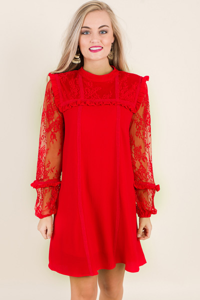Spicy Lace Dress - SALE - The Blue Door Boutique