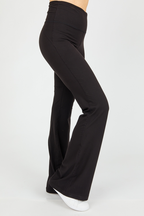 Butter Flare Yoga Pants, Black - New Arrivals - The Blue Door Boutique