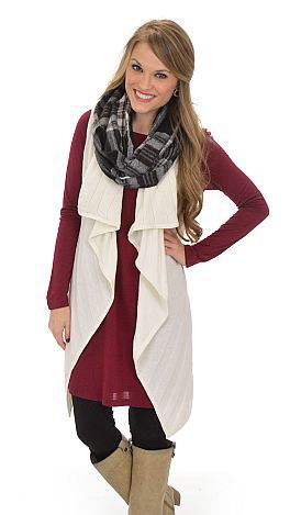 Open Arms Vest, Cream - Sale - The Blue Door Boutique