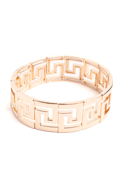 Greek Filigree Bracelet, Gold - Accessories - The Blue Door Boutique