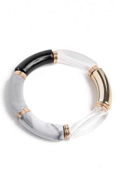 Marti Cylinder Bracelet, Black - Accessories - The Blue Door Boutique