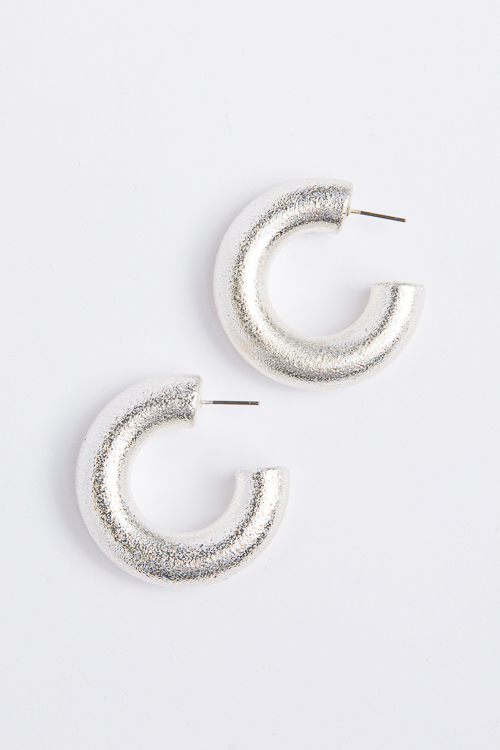 Statement Hoops, Silver - New Arrivals - The Blue Door Boutique
