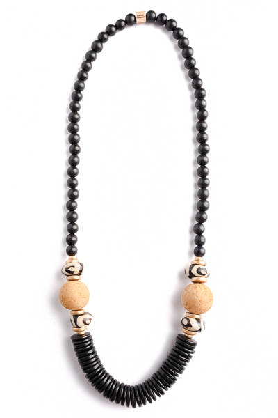 Coco Beaded Necklace, Black - Accessories - The Blue Door Boutique