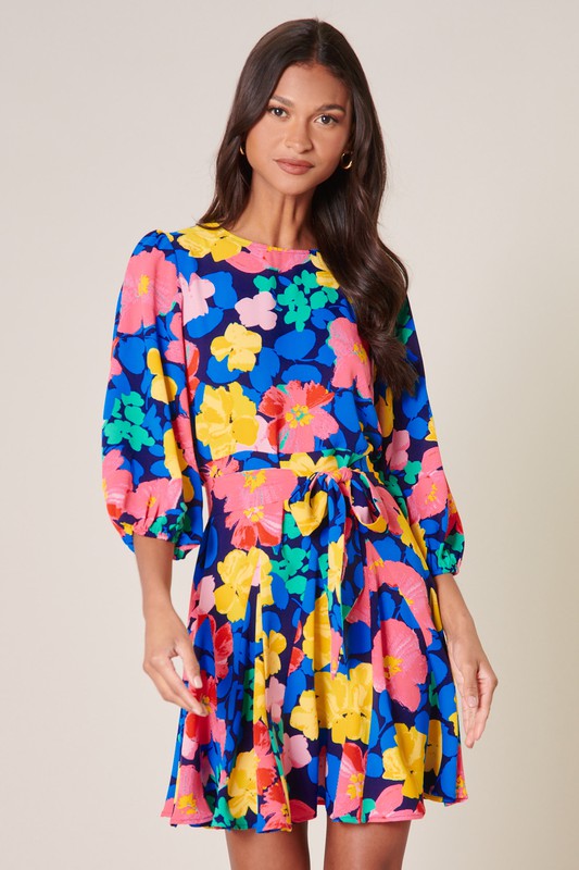 Cape Cod Belted Dress, Navy - Sale - The Blue Door Boutique
